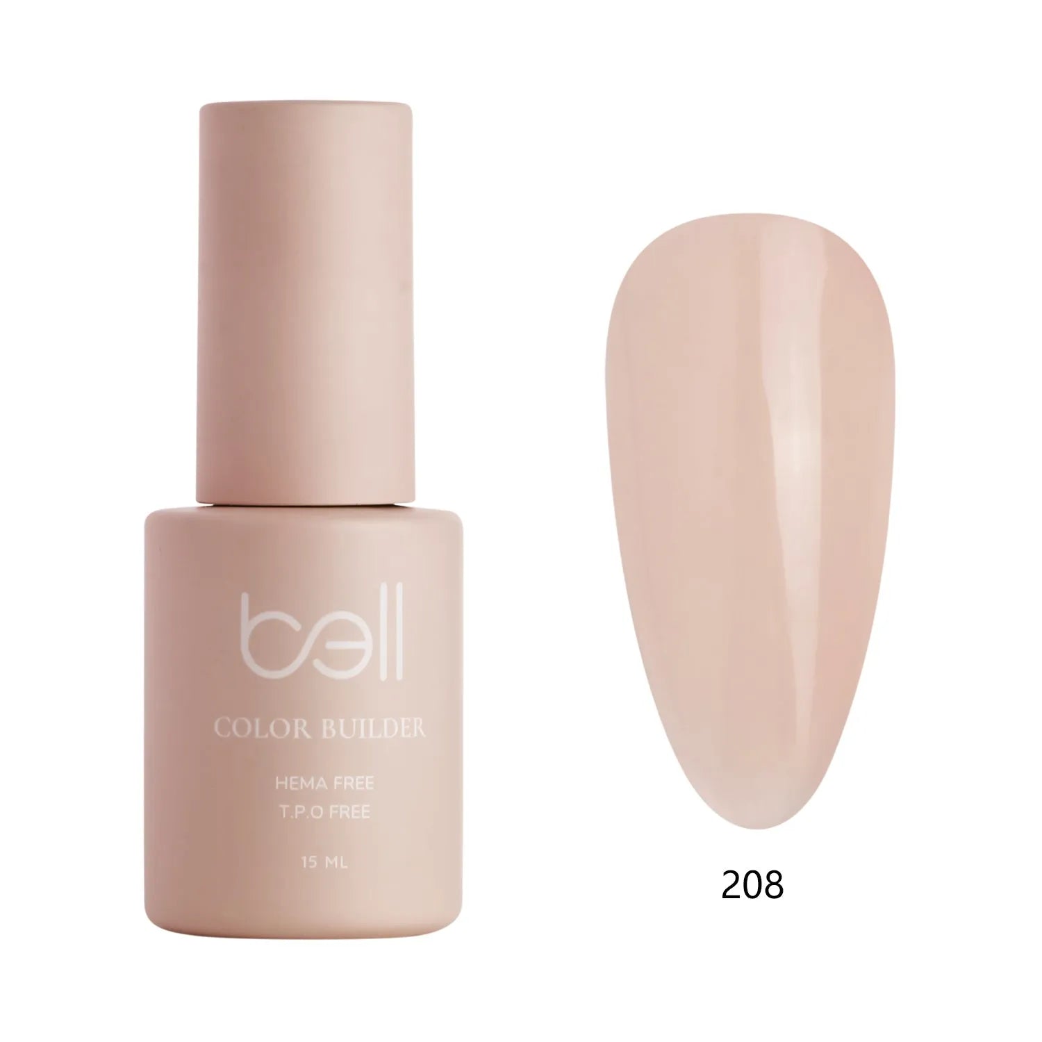 בל לק ג'ל בנייה גוון 208 - Bell - Yofeely Cosmetics